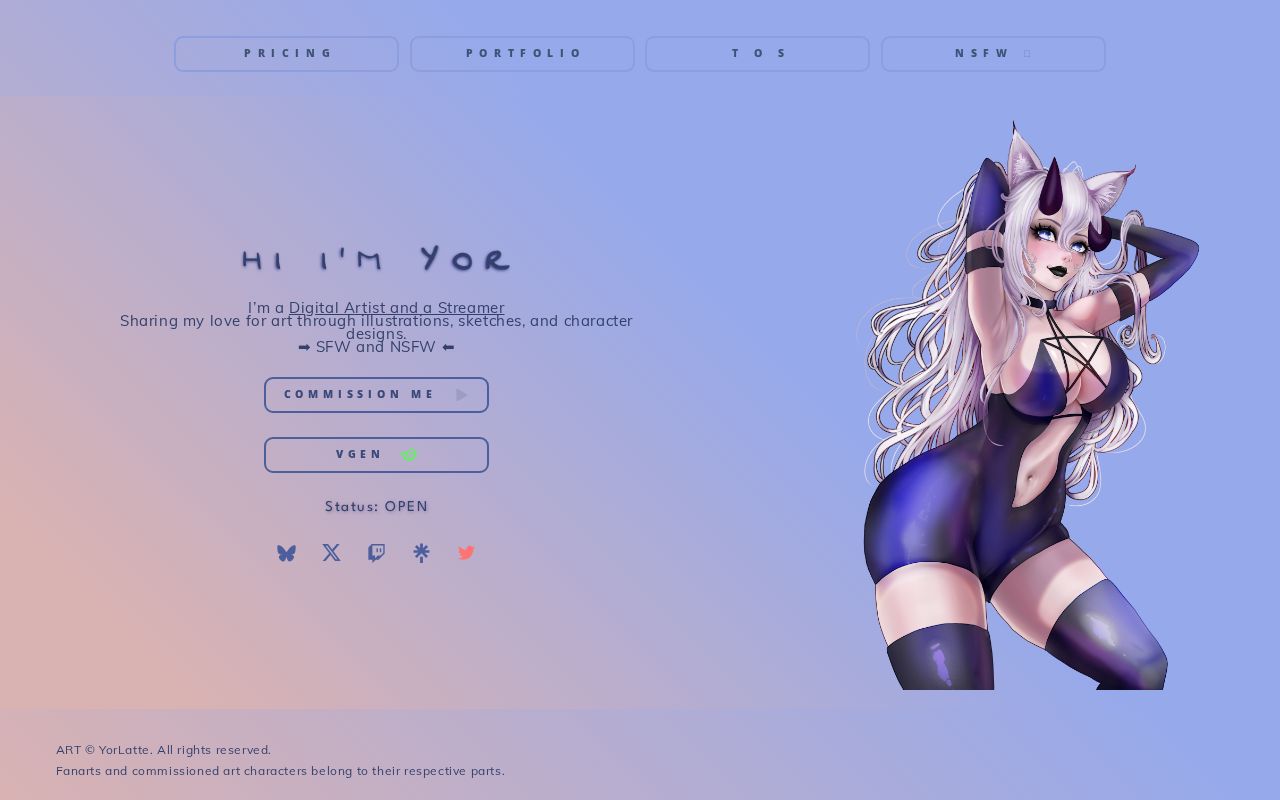 YorLatte Digital Artist SFW + NSFW